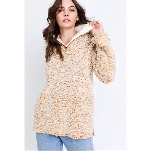 Amor Adore | Sweaters | Last One Super Soft Sherpa Fleece Quarter Zip ...